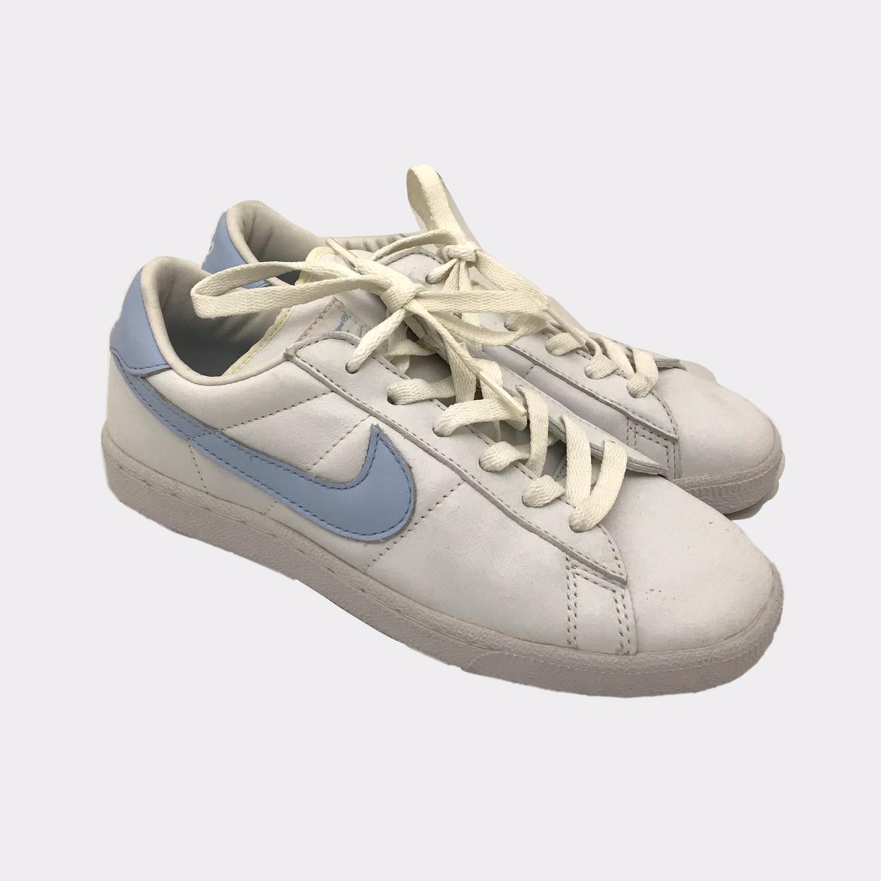 Vintage inspired baby blue Nike trainers Good... - Depop
