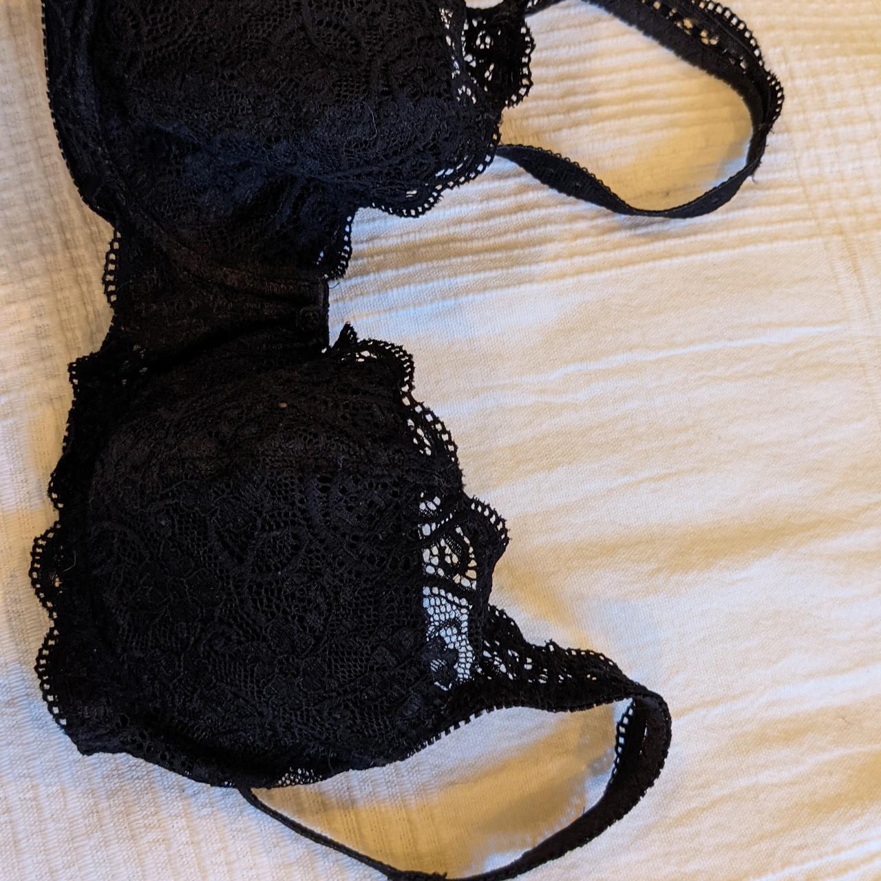 Triumph black underwear set. Bra 32B and knickers... - Depop