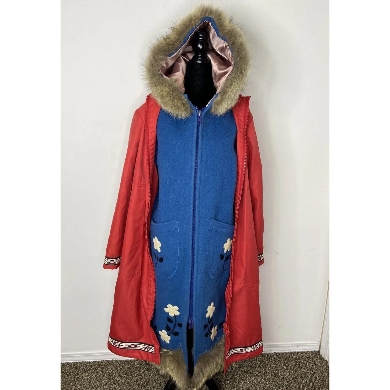 Vintage Inuit Eskimo Fur Trim Wool Parka... - Depop
