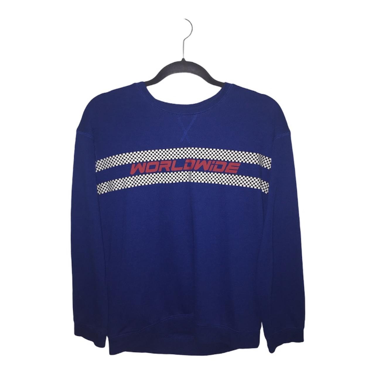 Primark Blue Graphic Crewneck 60% Cotton 40% Polyester - Depop