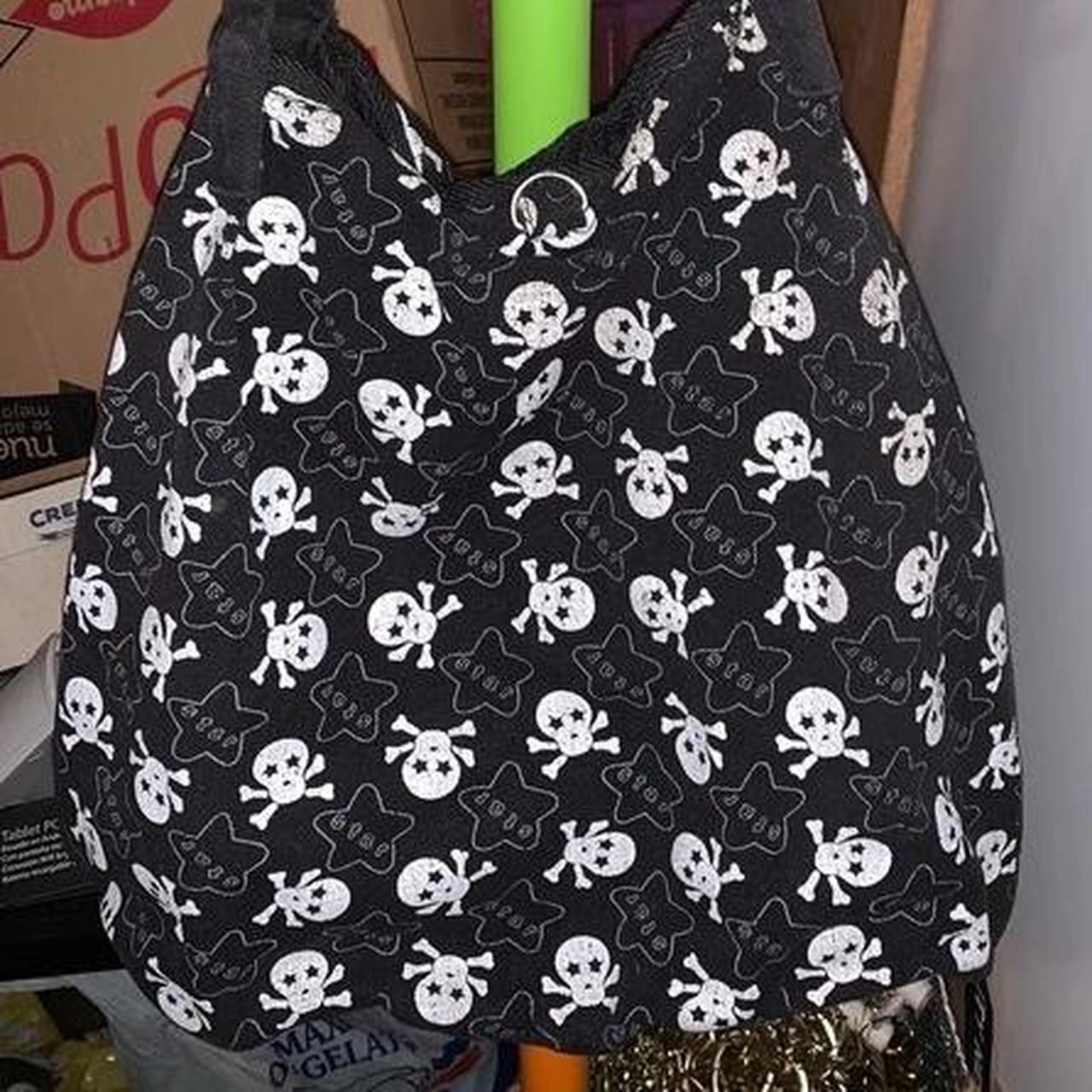 Skull bag, emo, gothic, alternative, punk,very good... - Depop