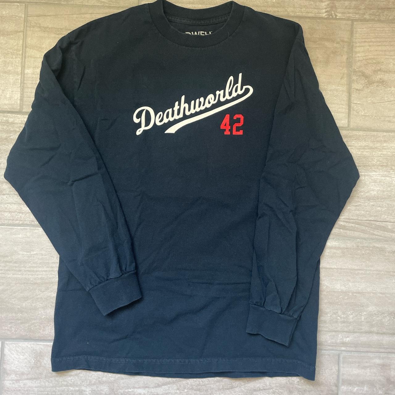 earl sweatshirt deathworld feral hands dodgers logo... - Depop