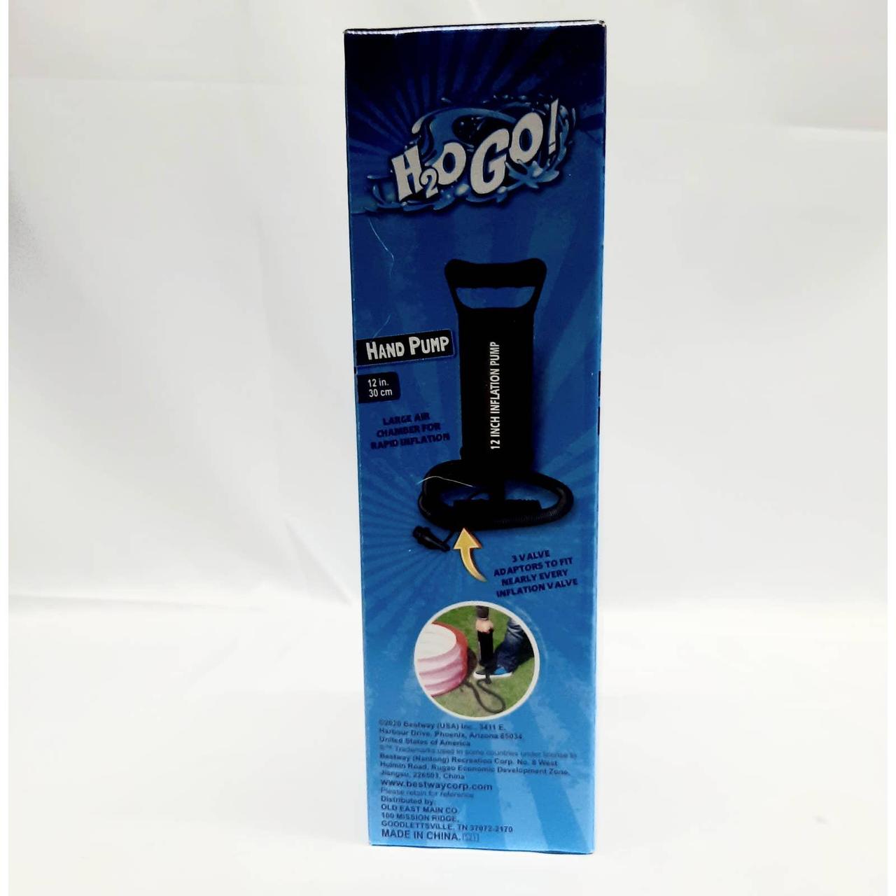 H2OGO Bestway Air Inflation Hand Pump New 12” Tall 3... - Depop