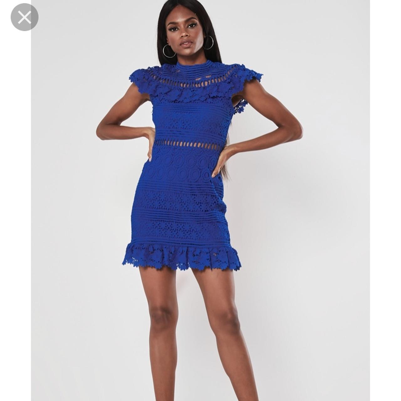 Misguided blue drill dress. Worn once. In perfect... - Depop