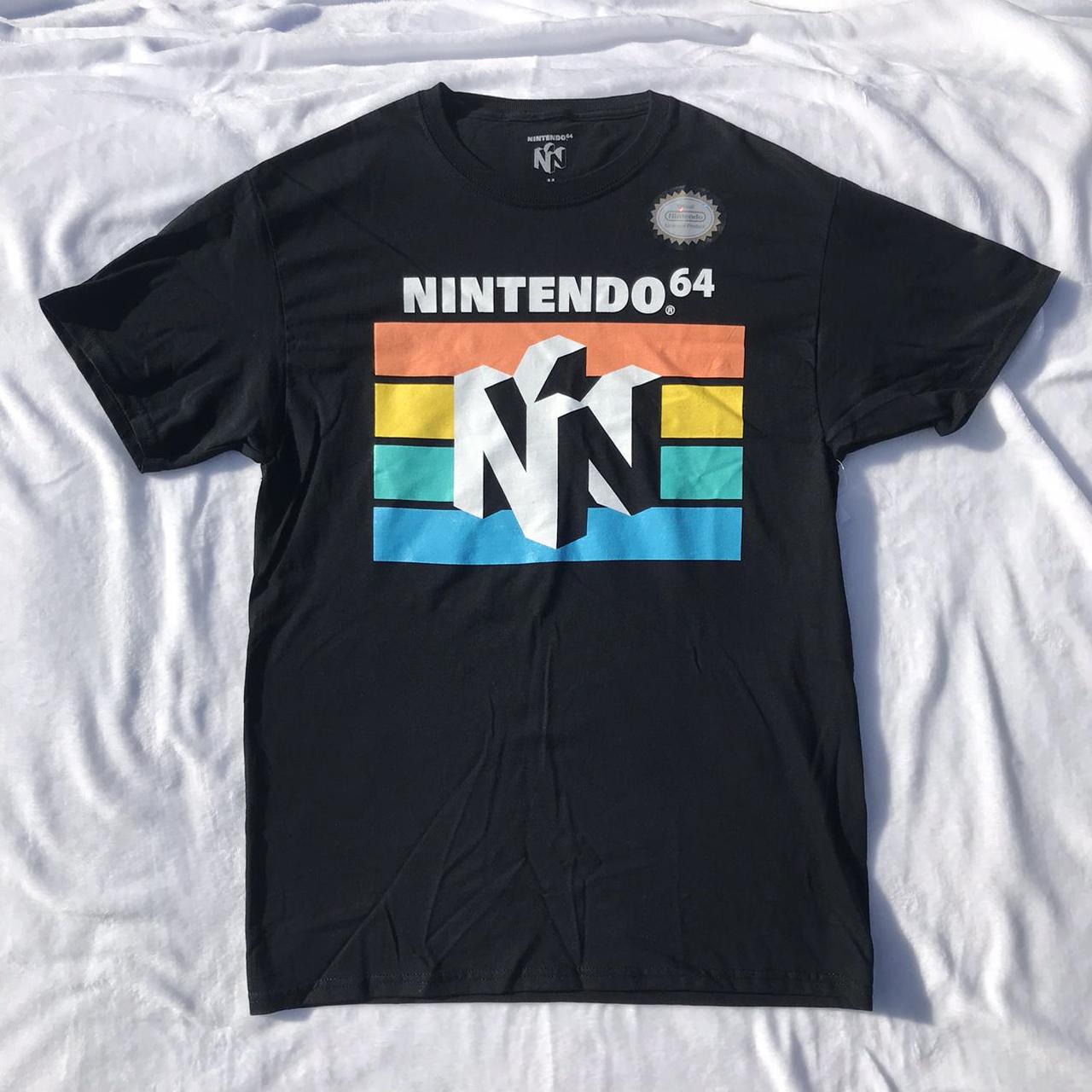 Mens Nintendo N64 Official Licensed Retro Black 100%... - Depop