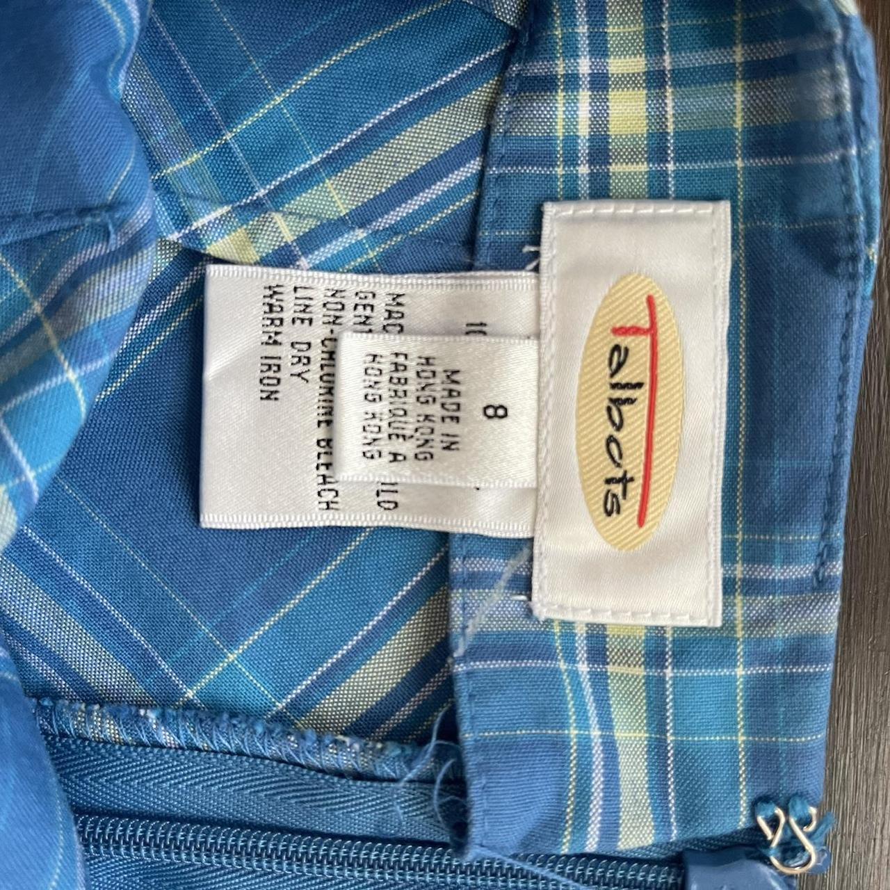 Y2K Blue Plaid Mini Pencil Skirt Preppy Y2K style... | Depop