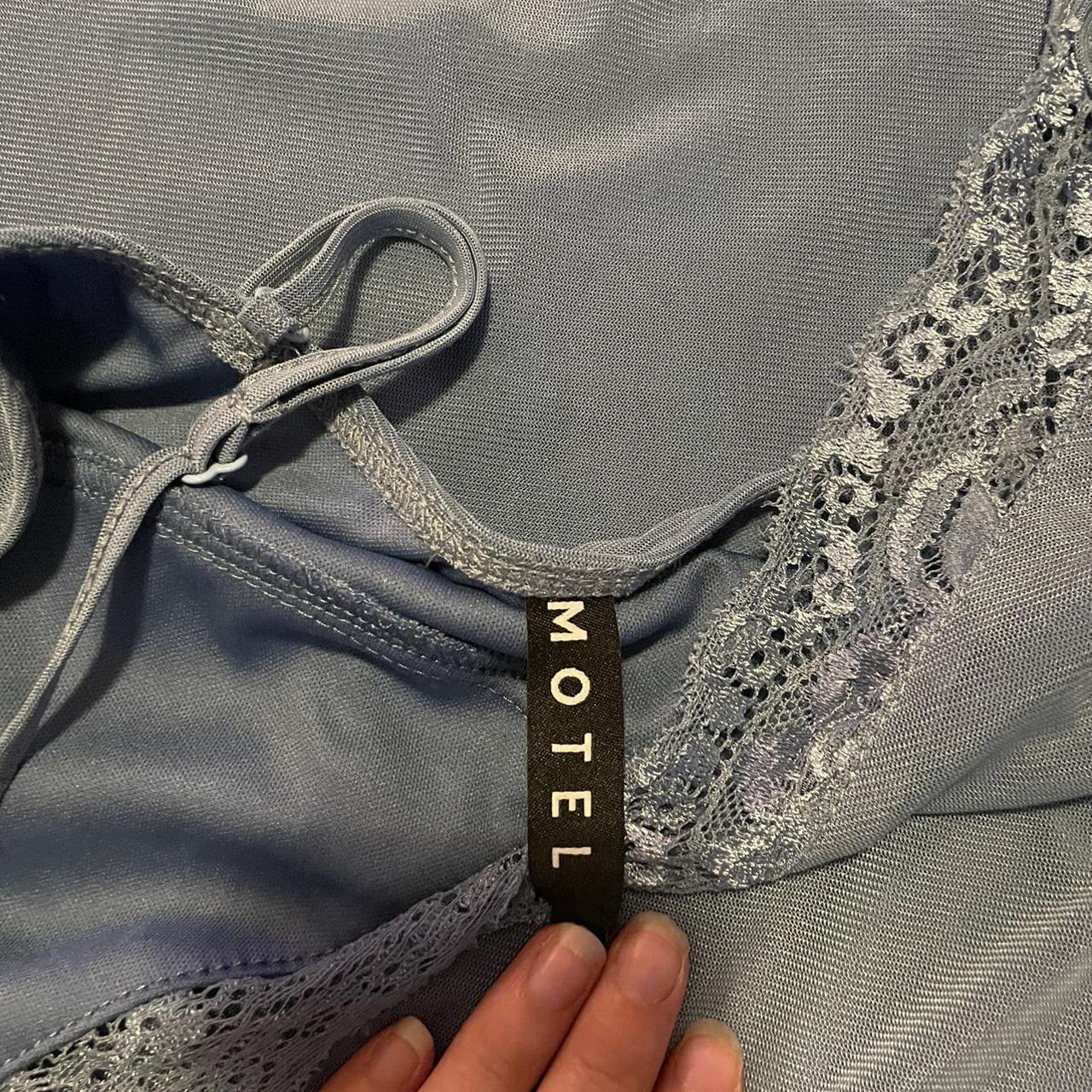 Motel Women's Blue Dress | Depop