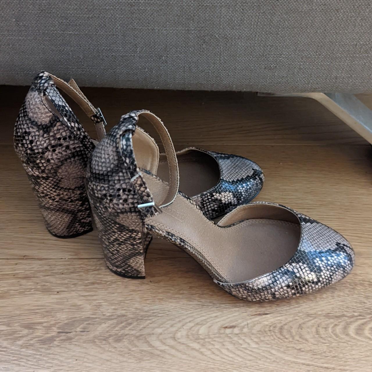 ASOS Priya heels in snake print, sz 6 UK. Only worn... - Depop