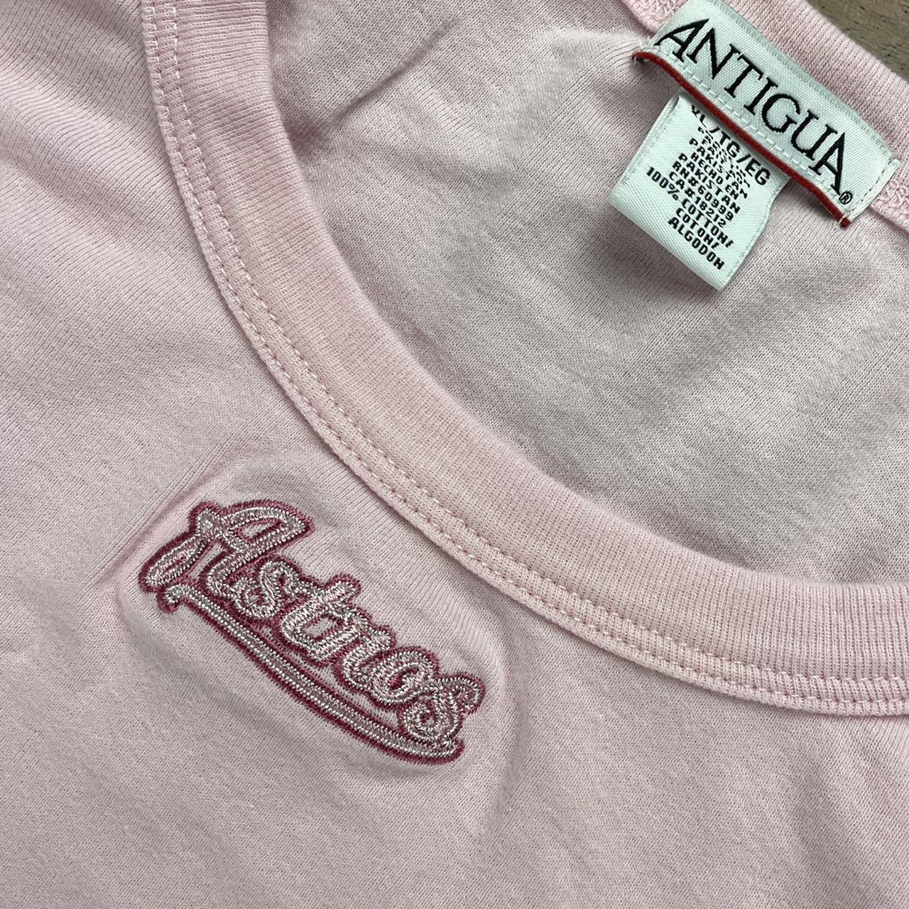 Y2K PASTEL PINK EMBROIDERED ASTROS TANK TOP *I... - Depop