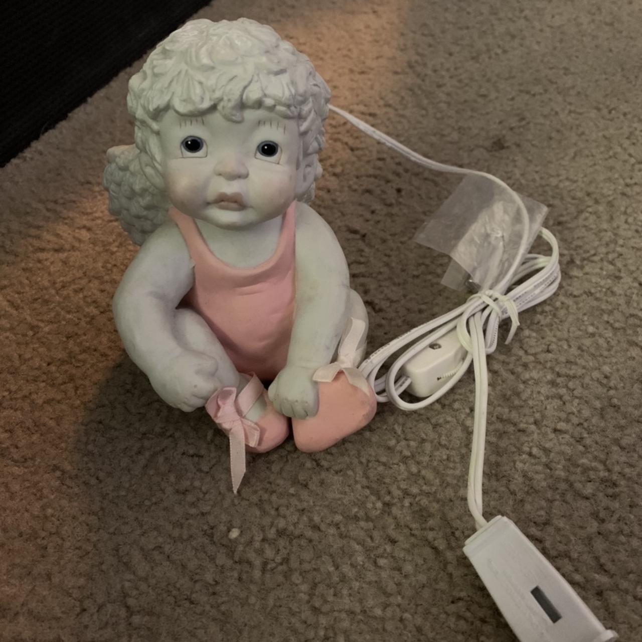 Ceramic Baby cherub night light! Dressed in a lil... - Depop