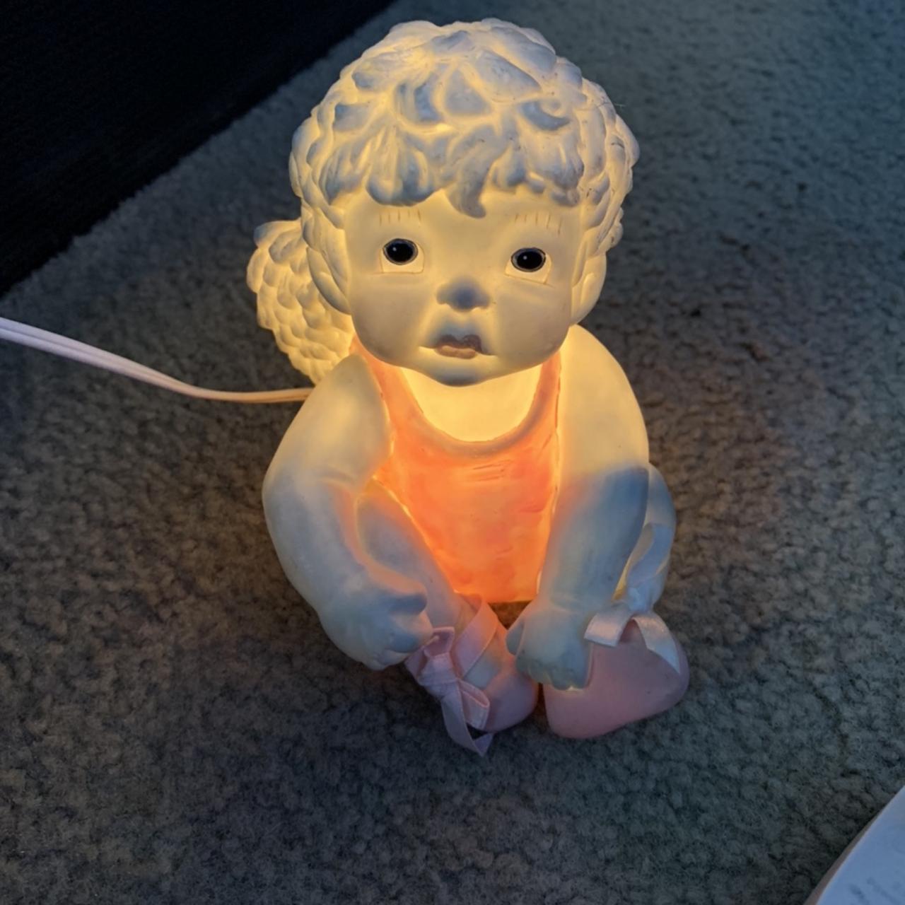 Ceramic Baby cherub night light! Dressed in a lil... - Depop