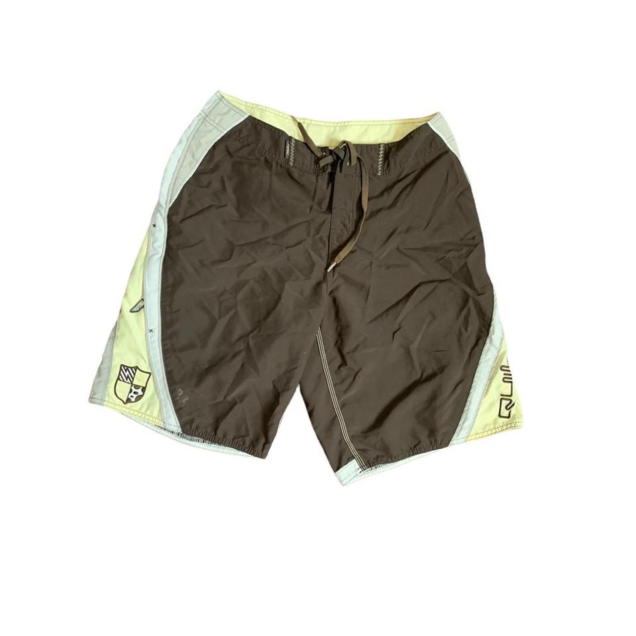 Vintage Y2K Brown Quiksilver Trunks 🏄 9/10 condo ,... - Depop