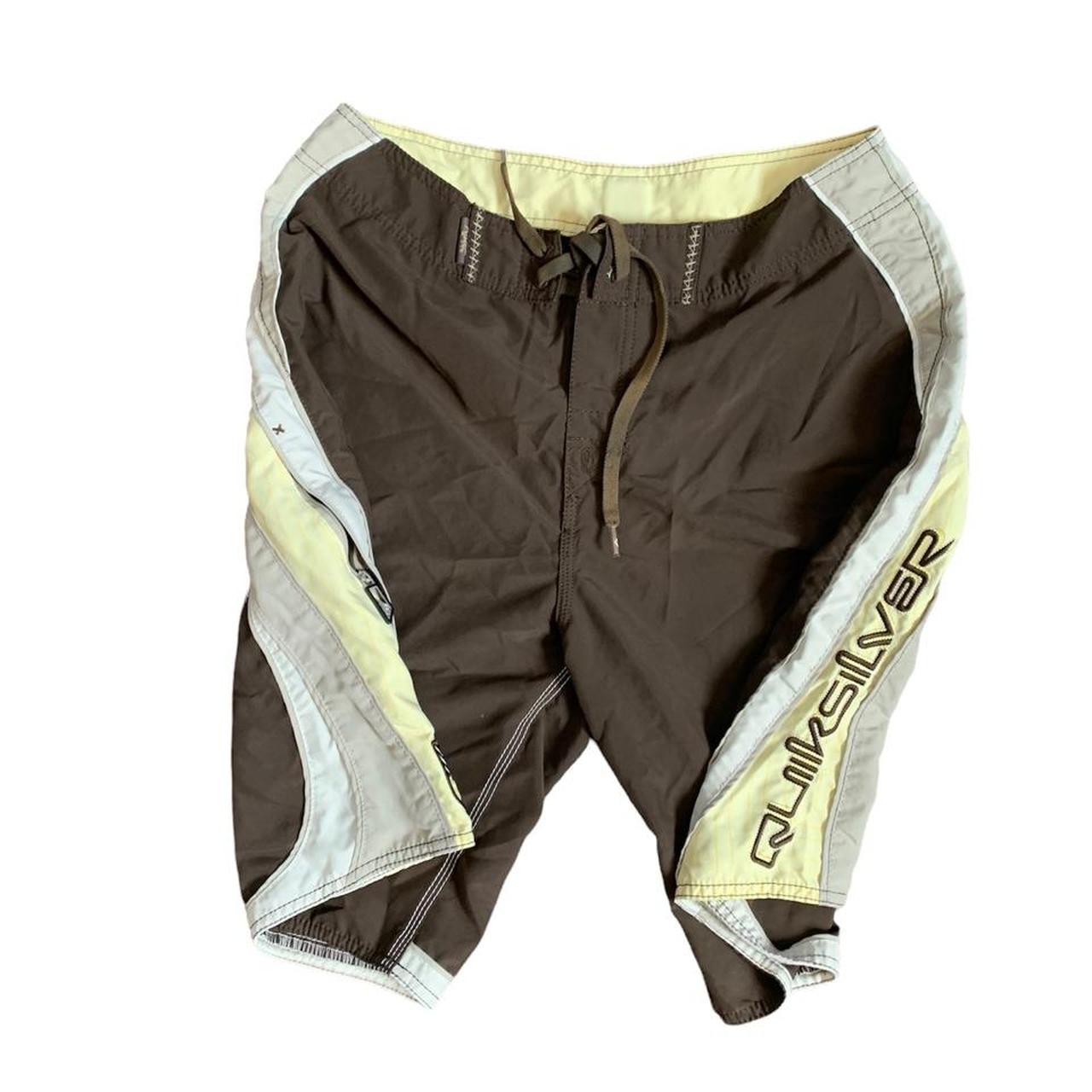 Vintage Y2K Brown Quiksilver Trunks 🏄 9/10 condo ,... - Depop