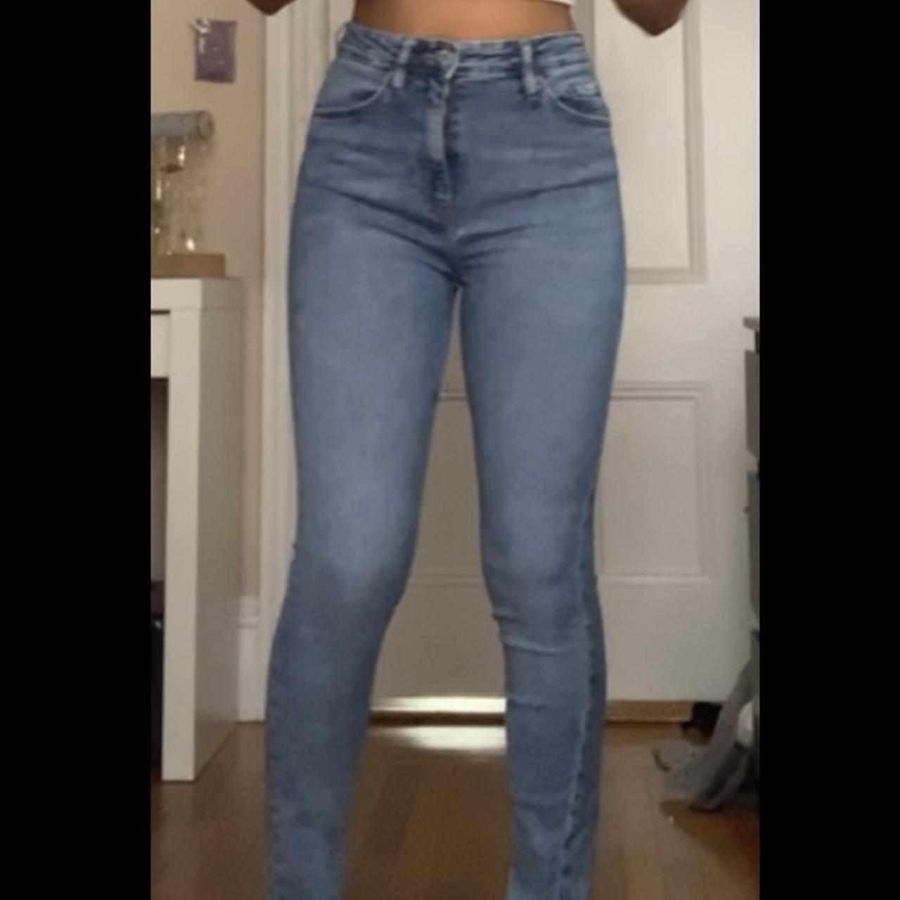 denim skinny jeans worn a few times for reference... - Depop