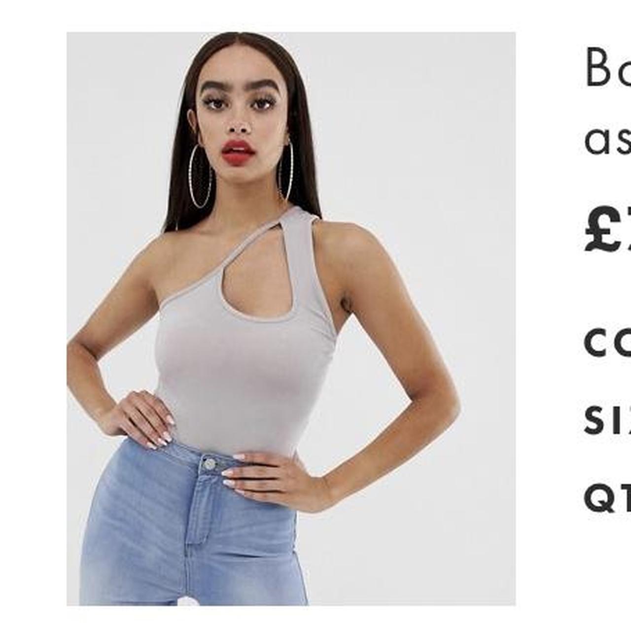 Boohoo Women's Grey Bodysuit | Depop