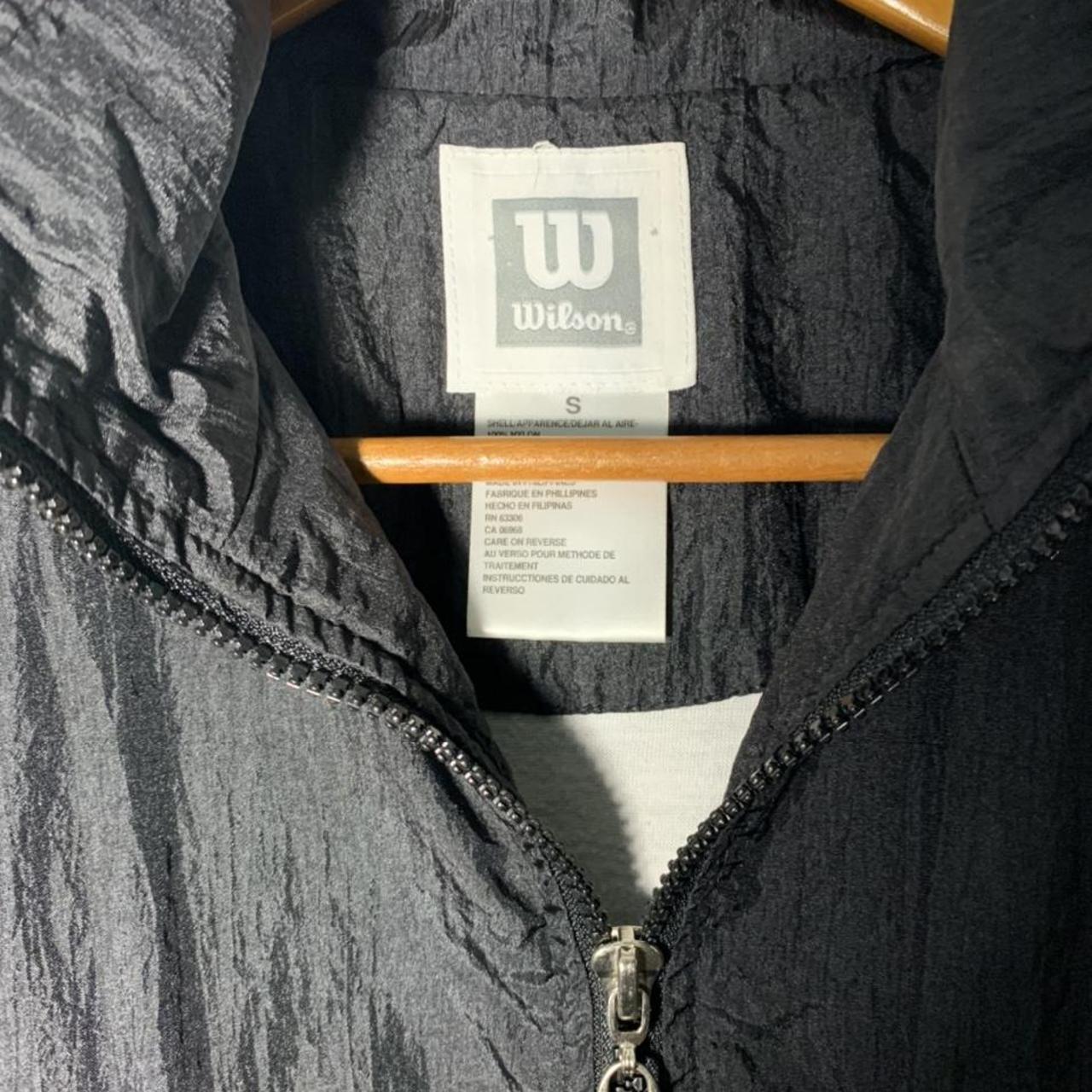Black Wilson Nylon Windbreaker Size: S #wilson ... - Depop