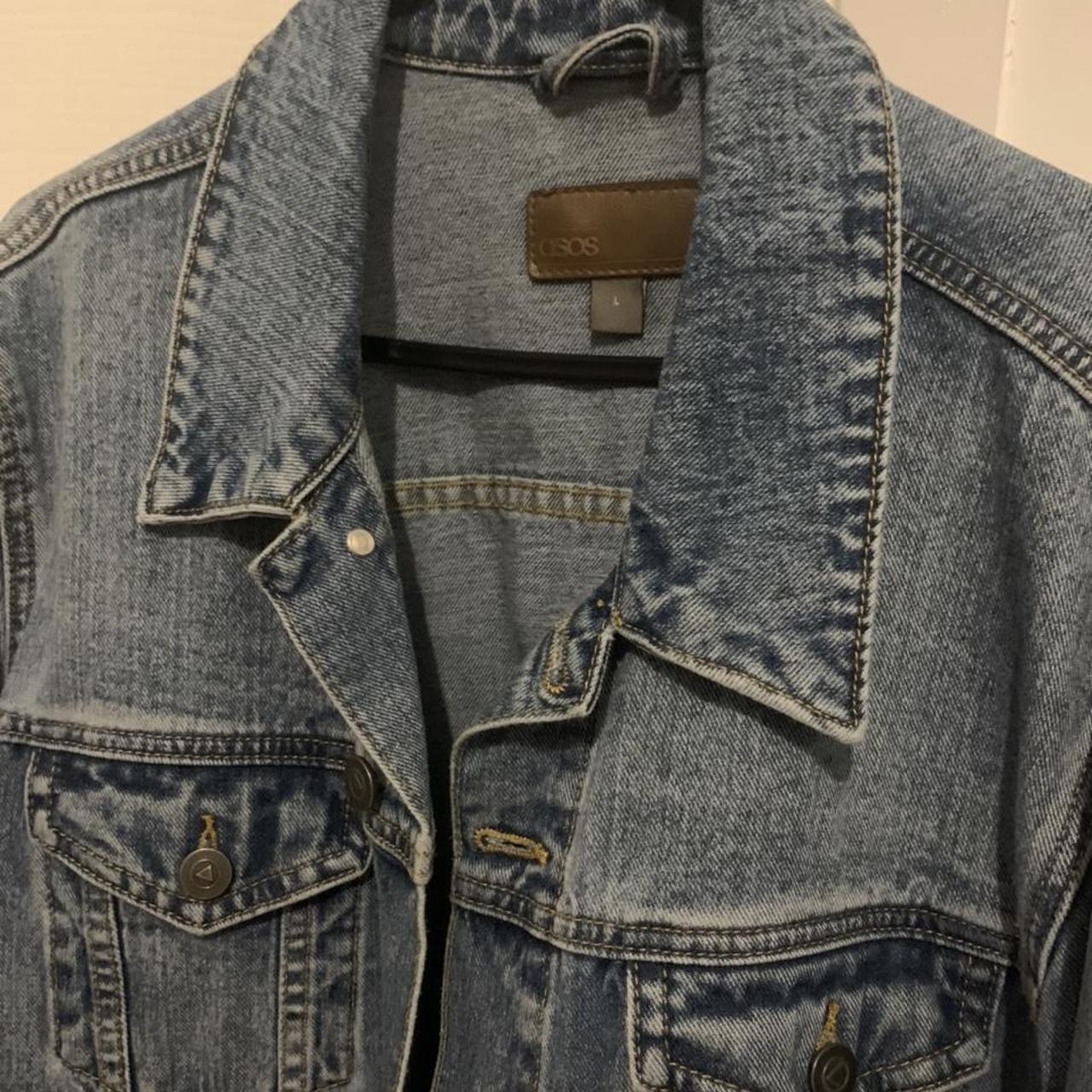 Asos Design denim jacket in blue Size Large Worn a... - Depop