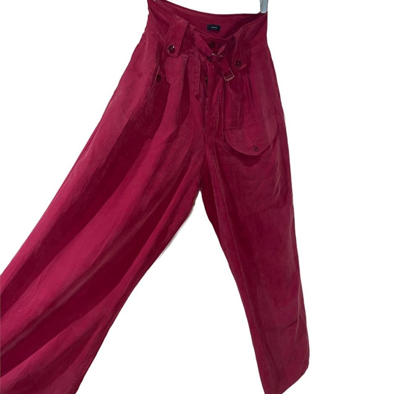 Joseph Designer red buckle button up wide leg... - Depop