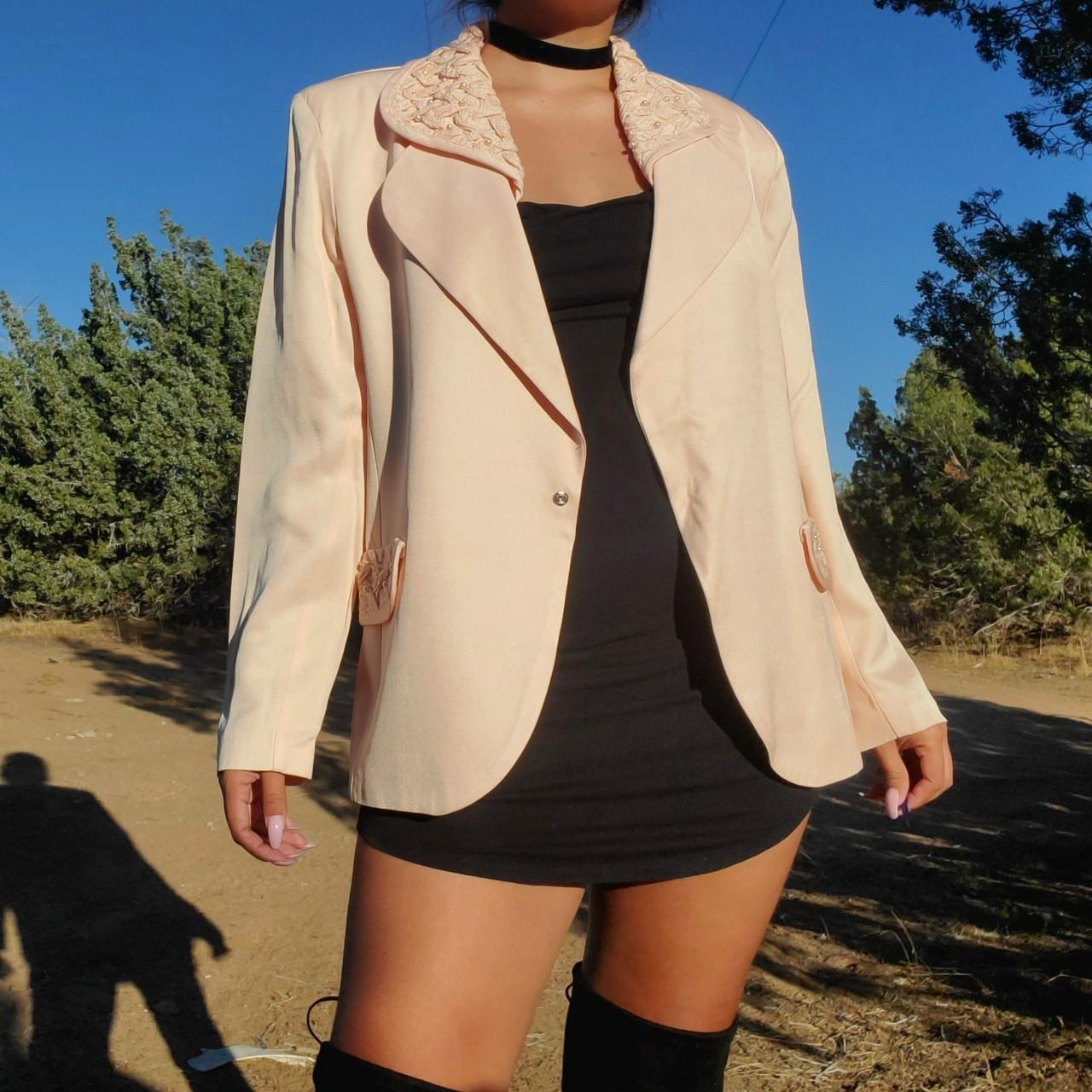 🌸"PERLA" VINTAGE BLAZER🌸 | pastel pink, vintage... - Depop