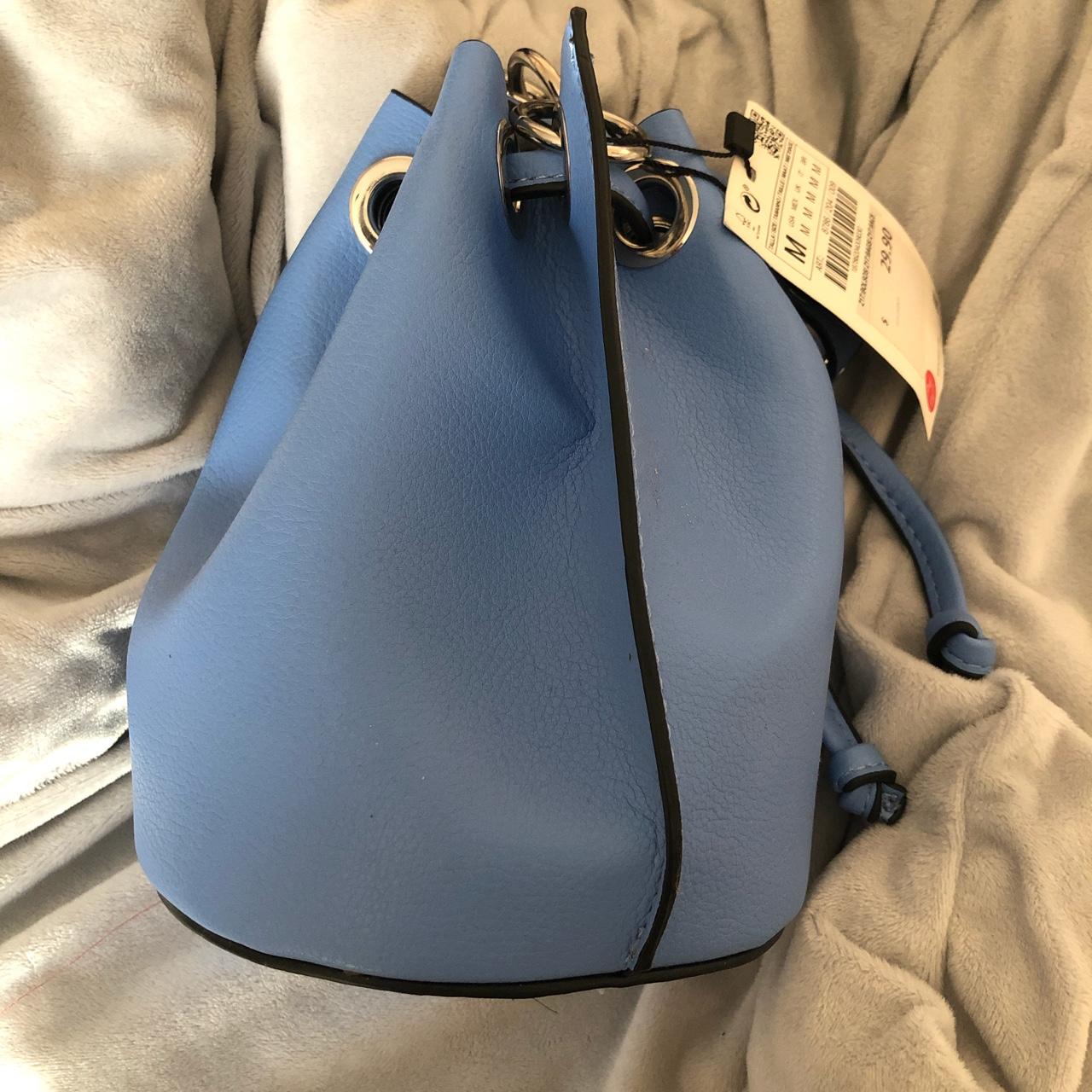 Zara blue bucket bag Drawstring closure Never... - Depop