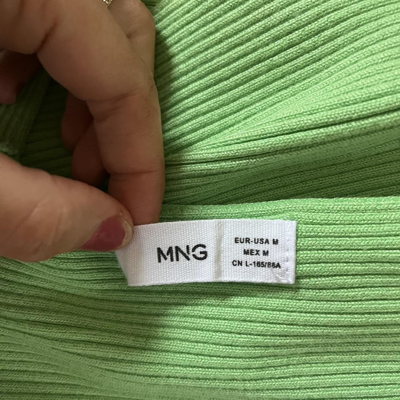Green top MANGO Green crossover crop top so so... - Depop