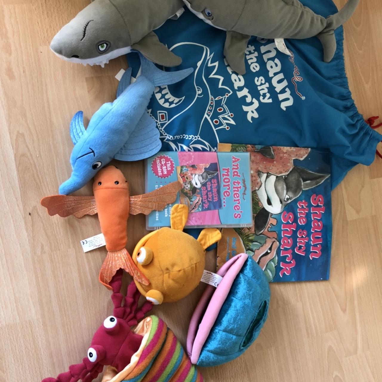Shaun the shy shark story sack with props and DVD - Depop