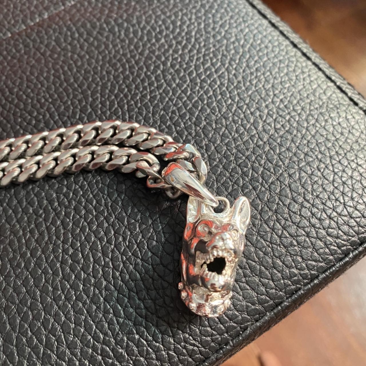 Hard jewlery hellhound pendants and 8mm 20” cuban... - Depop