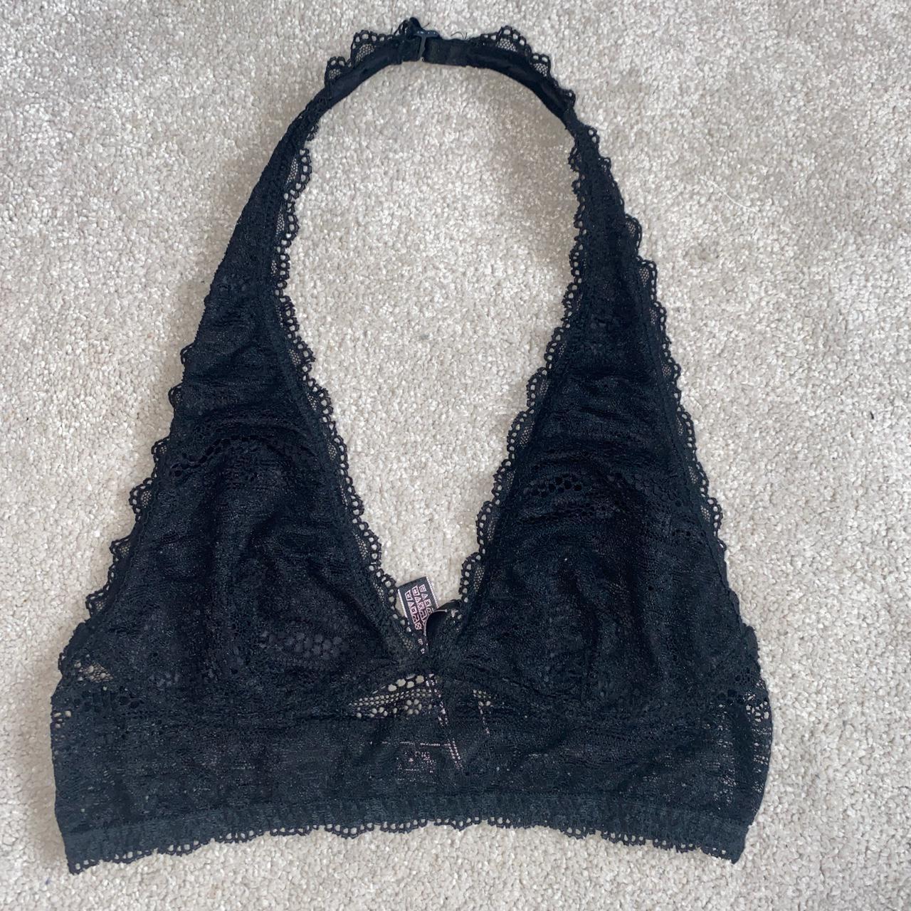 Victorias Secret Black Lace Bralette Size Xs Worn Depop