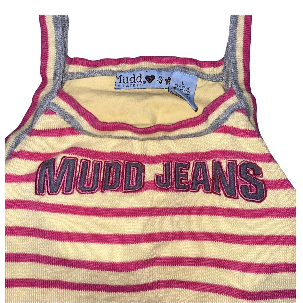 Mudd jeans tankini ~ y2k pink and yellow... - Depop