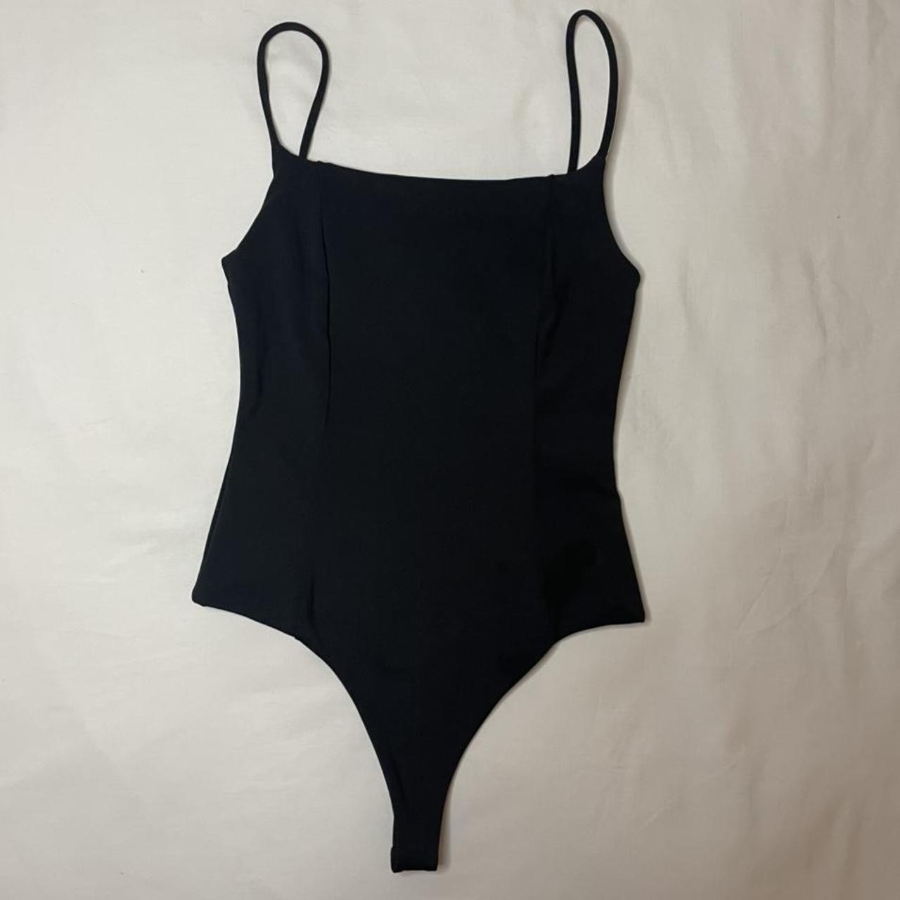 -cotton on body suit -black -XS -never worn -free... - Depop