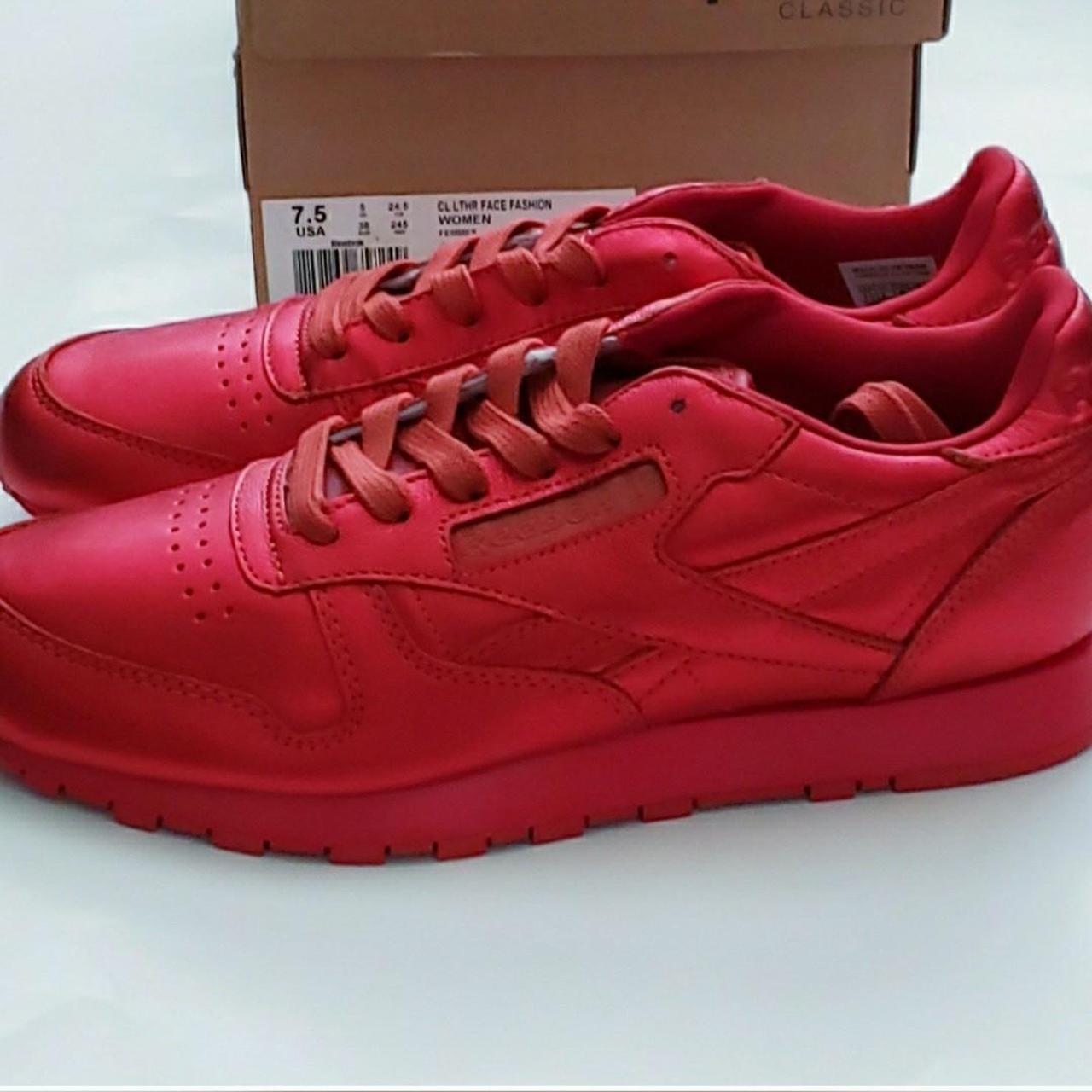 Reebok Metallic Red Sneakers Metallic red Statement... - Depop