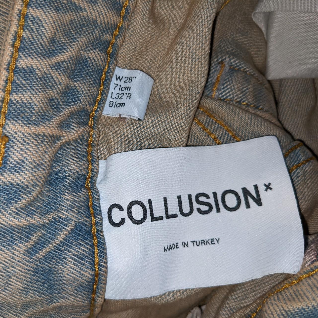 Collusion acid wash wide leg 90s dad jeans. Straight... - Depop