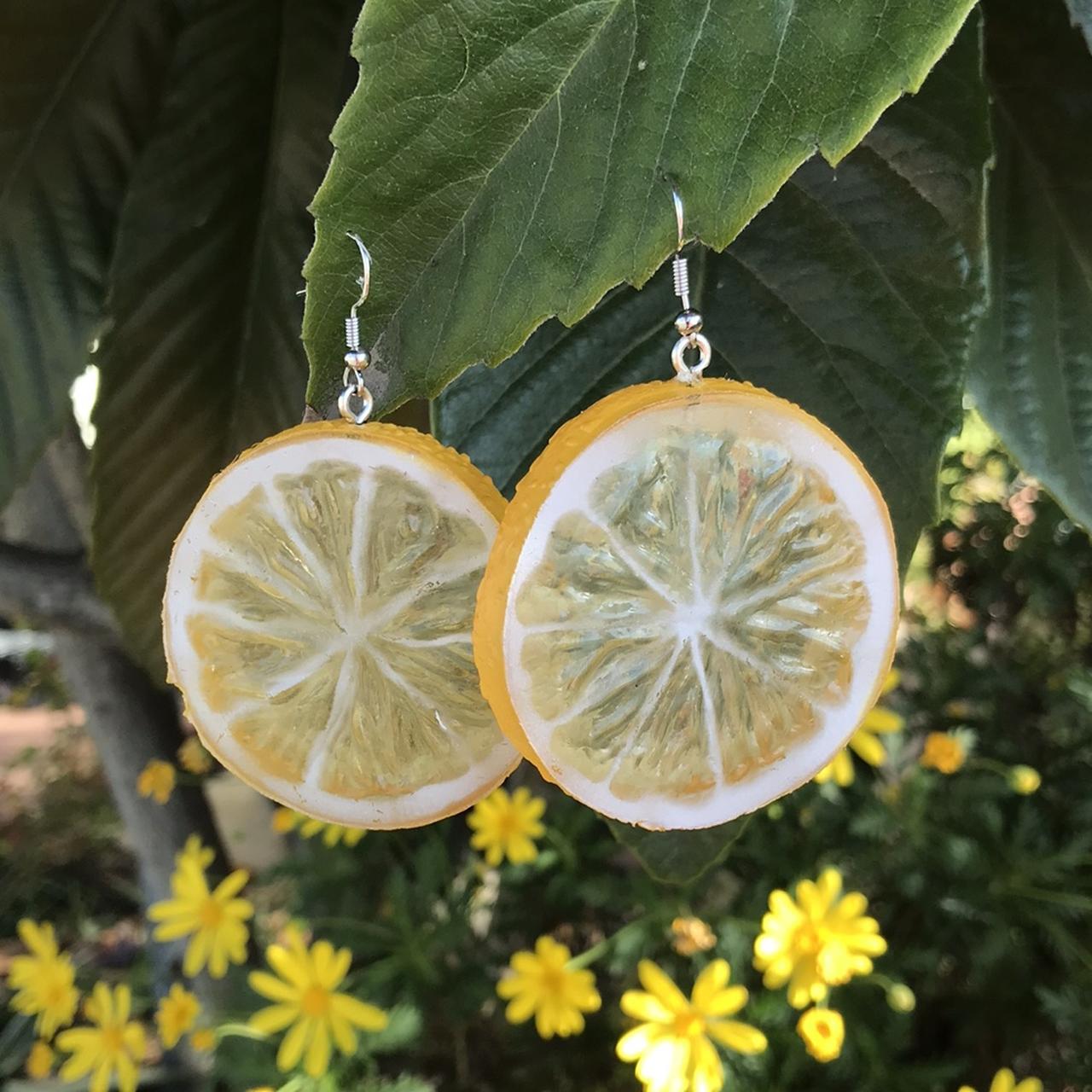 Lemon earrings perfect for spicing up your summer... - Depop