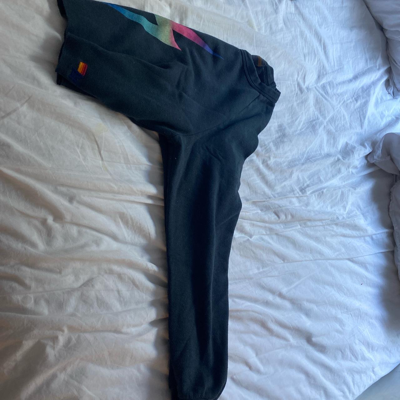 preppy gray aviator nation XL cropped sweatshirt kids - Depop