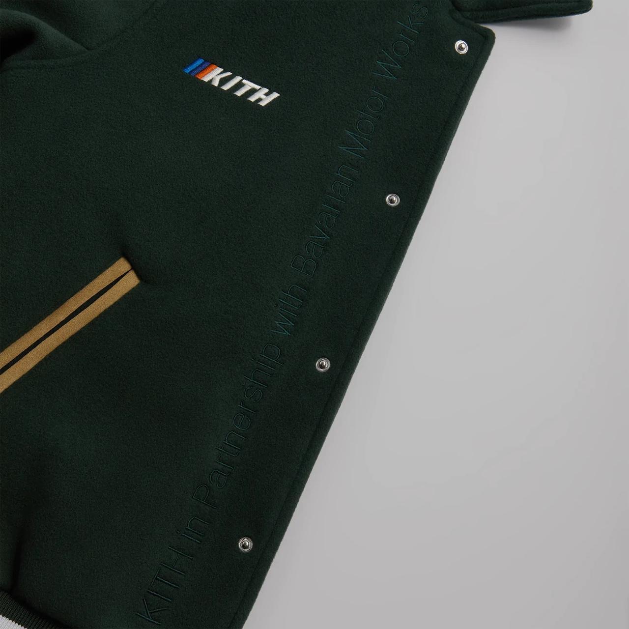 Kith BMW Collared Varsity Jacket | Green | Size... - Depop