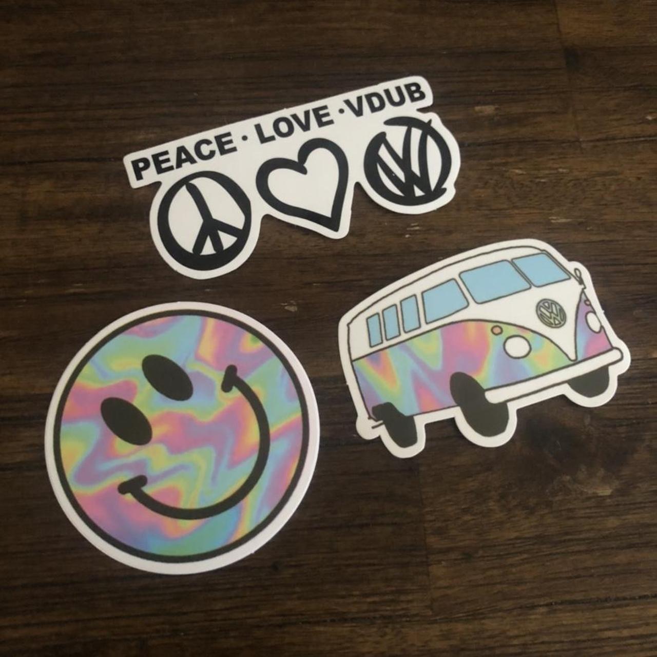 volkswagen sticker set / includes: •rainbow VW... - Depop