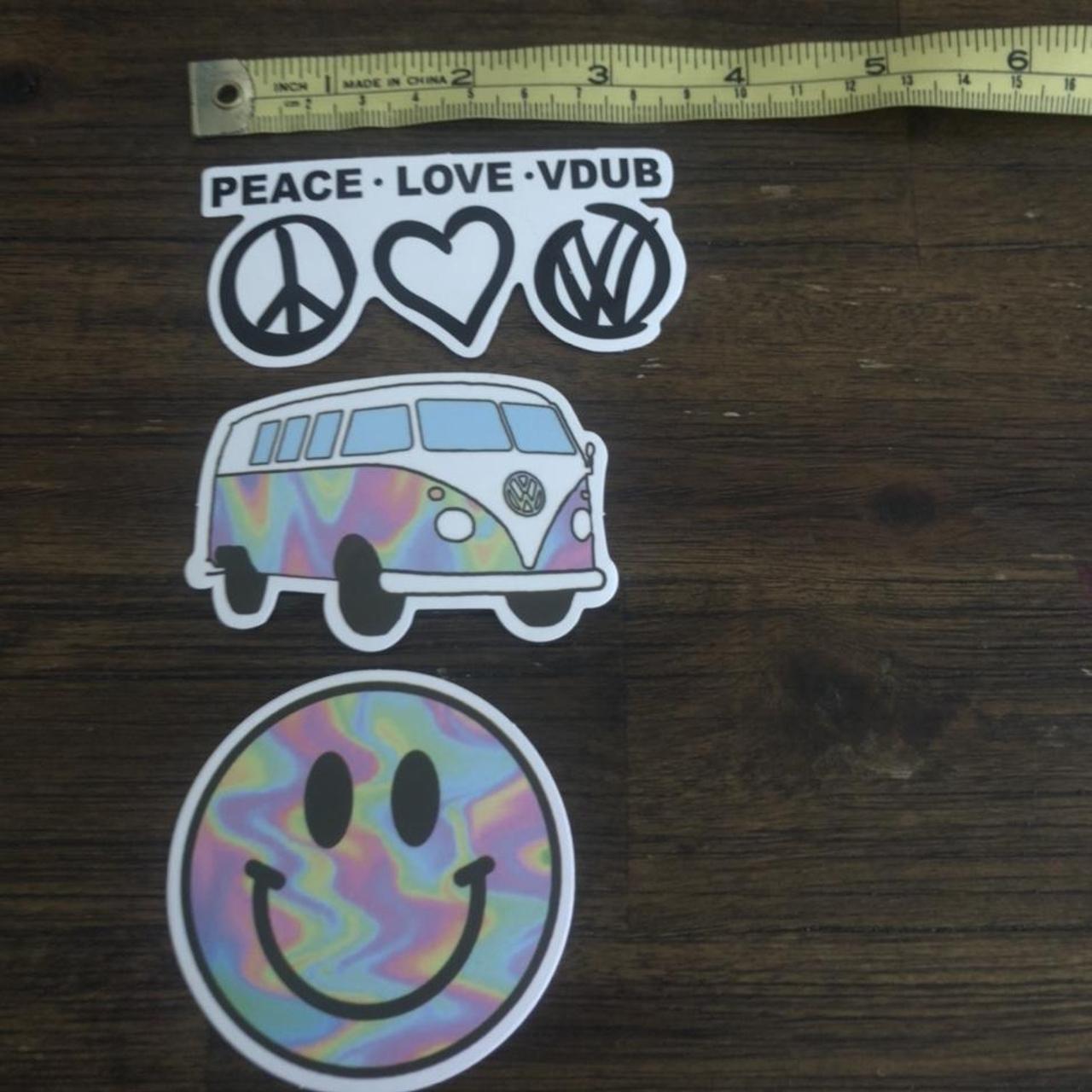 volkswagen sticker set / includes: •rainbow VW... - Depop