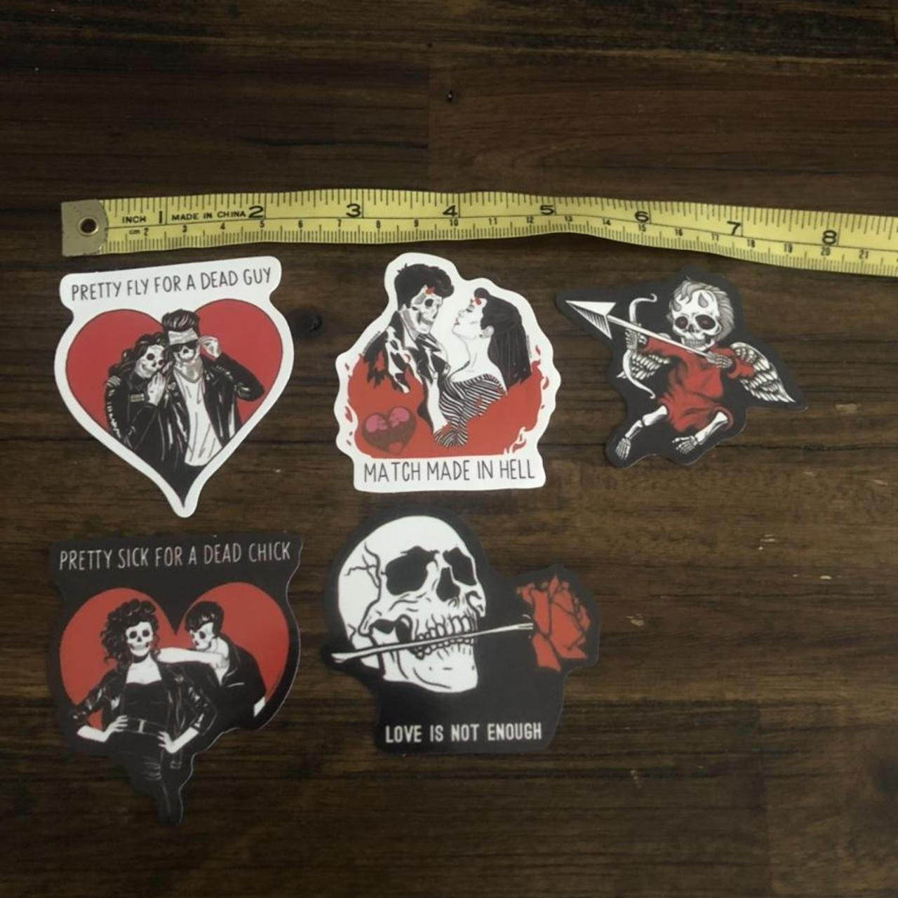 Black and Red Stickers | Depop