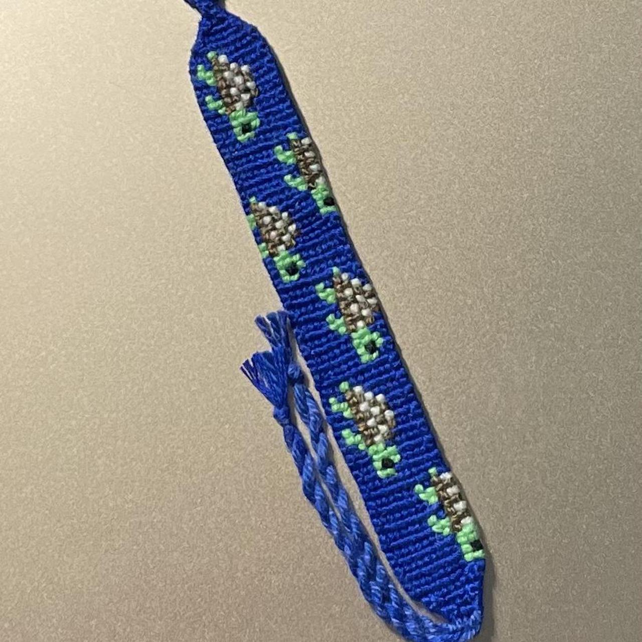 Handmade sea turtles bracelet made of embroidery... - Depop