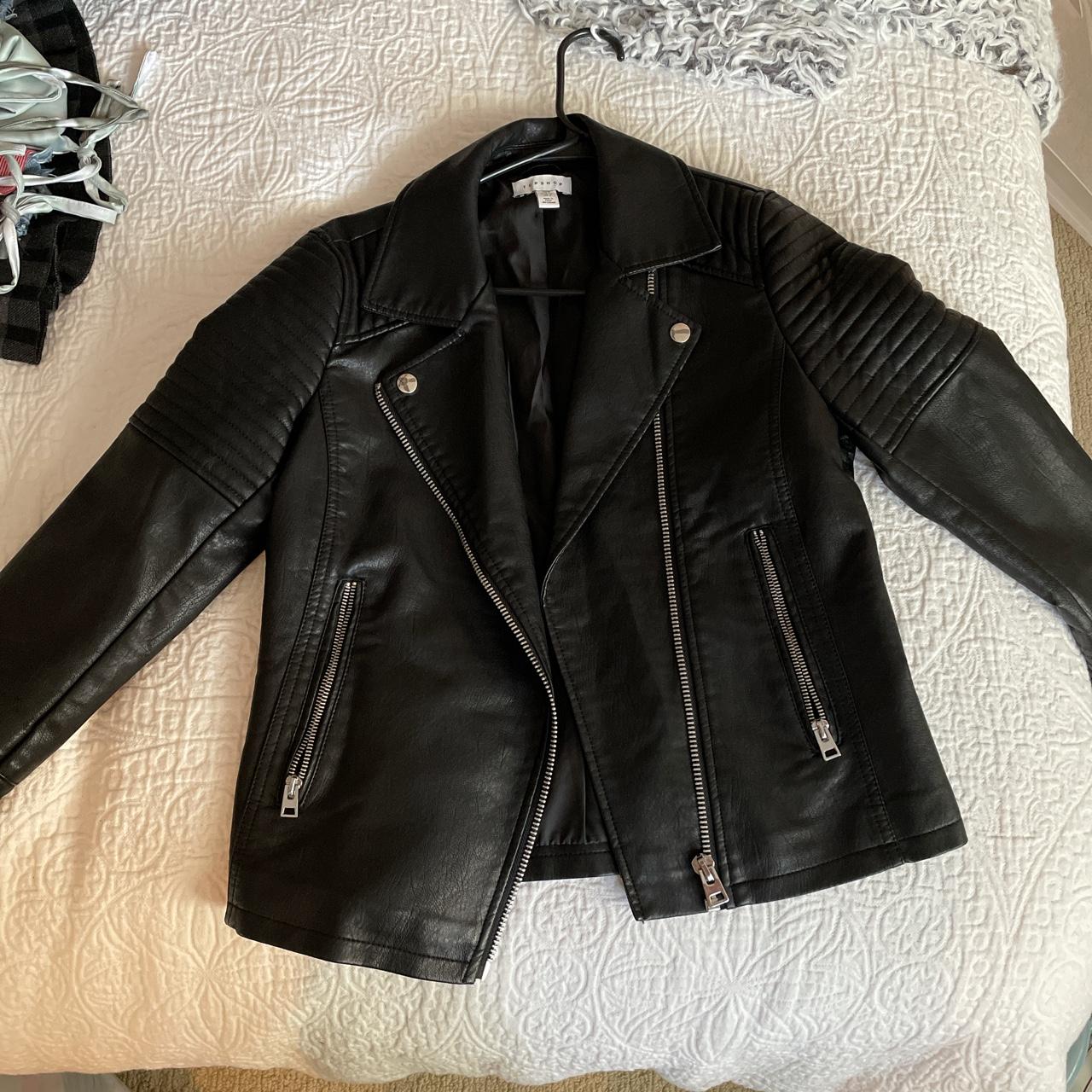 Top shop leather jacket - Depop