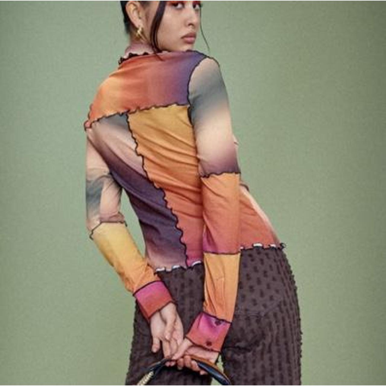 Jaded Ldn Mix Ombré Print Tissue Jersey Shirt with... - Depop