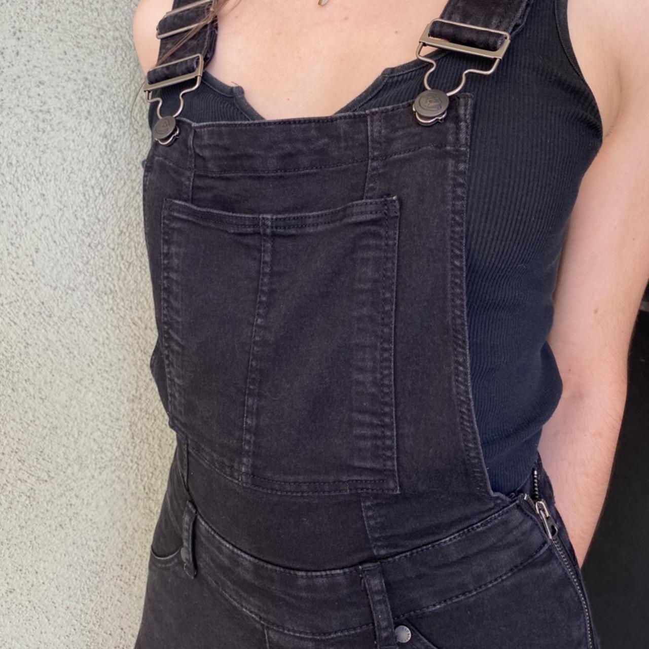 Cheap Monday Dungaree Spray High-Waisted Overalls... - Depop