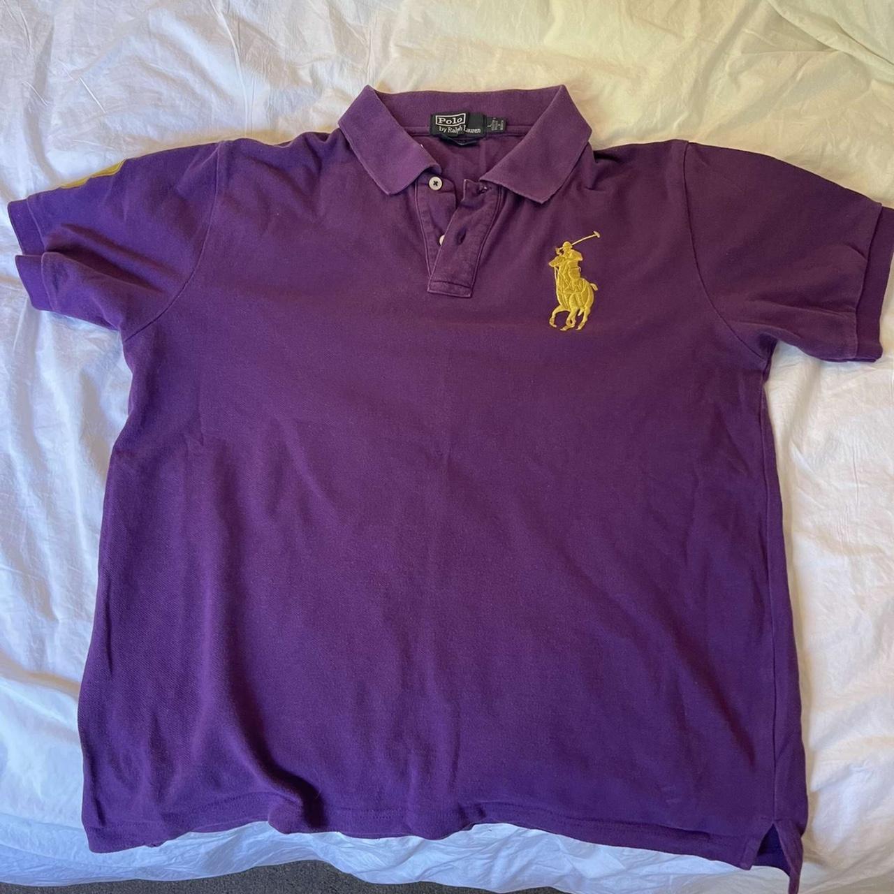 Purple Ralph Lauren polo shirt Only been worn a... - Depop