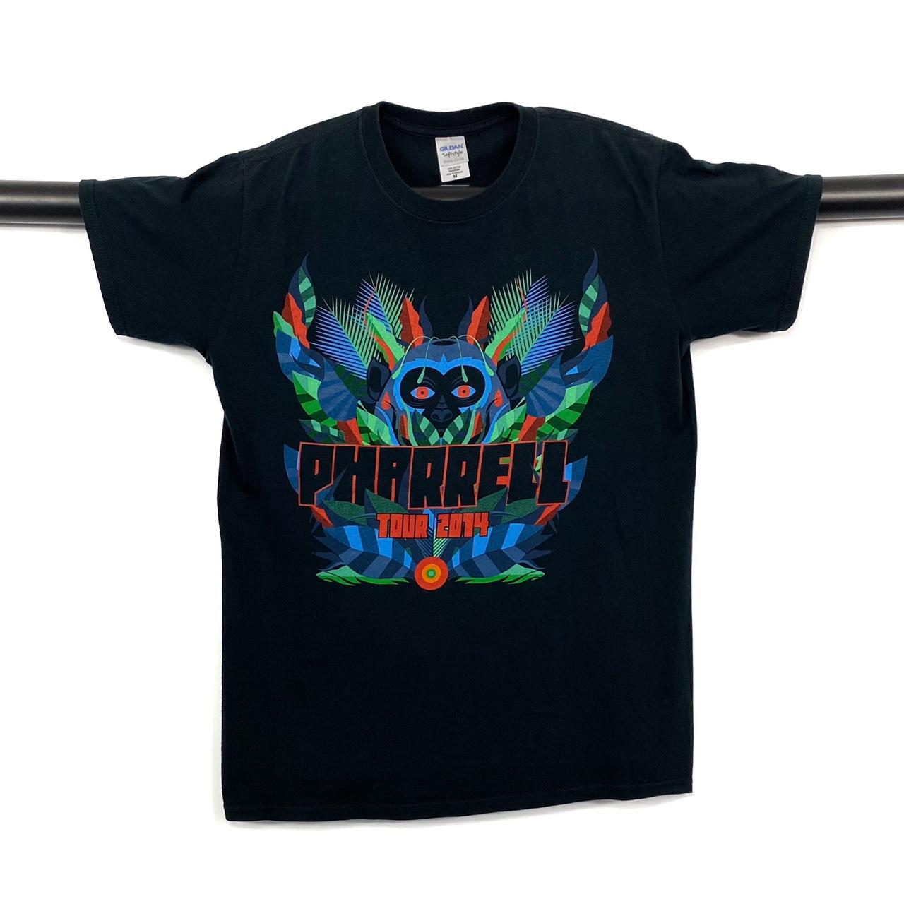 PHARRELL “Tour 2014” Graphic Logo Spellout Rap Hip... - Depop