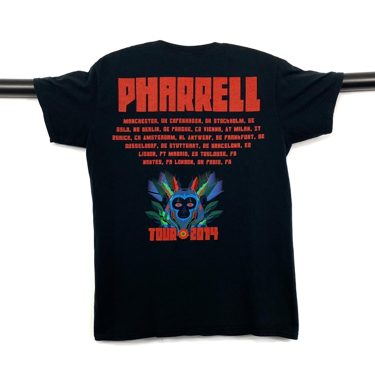 PHARRELL “Tour 2014” Graphic Logo Spellout Rap Hip... - Depop
