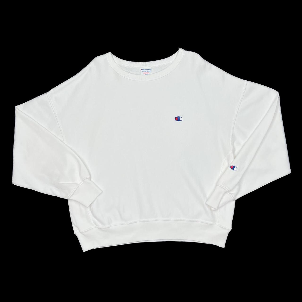 Champion Men's White Sweatshirt | Depop