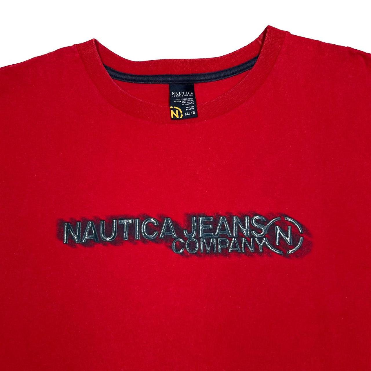 NAUTICA JEANS COMPANY Classic Logo Spellout Graphic... - Depop