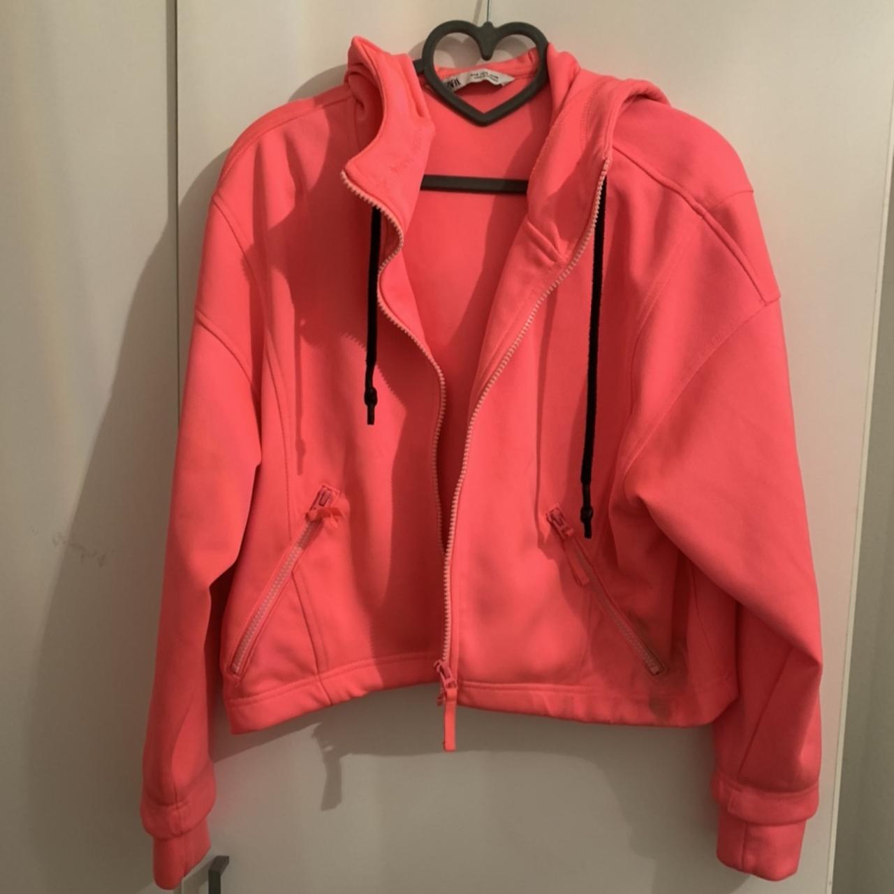 Zara neon pink jacket, worn a few times perfect... - Depop