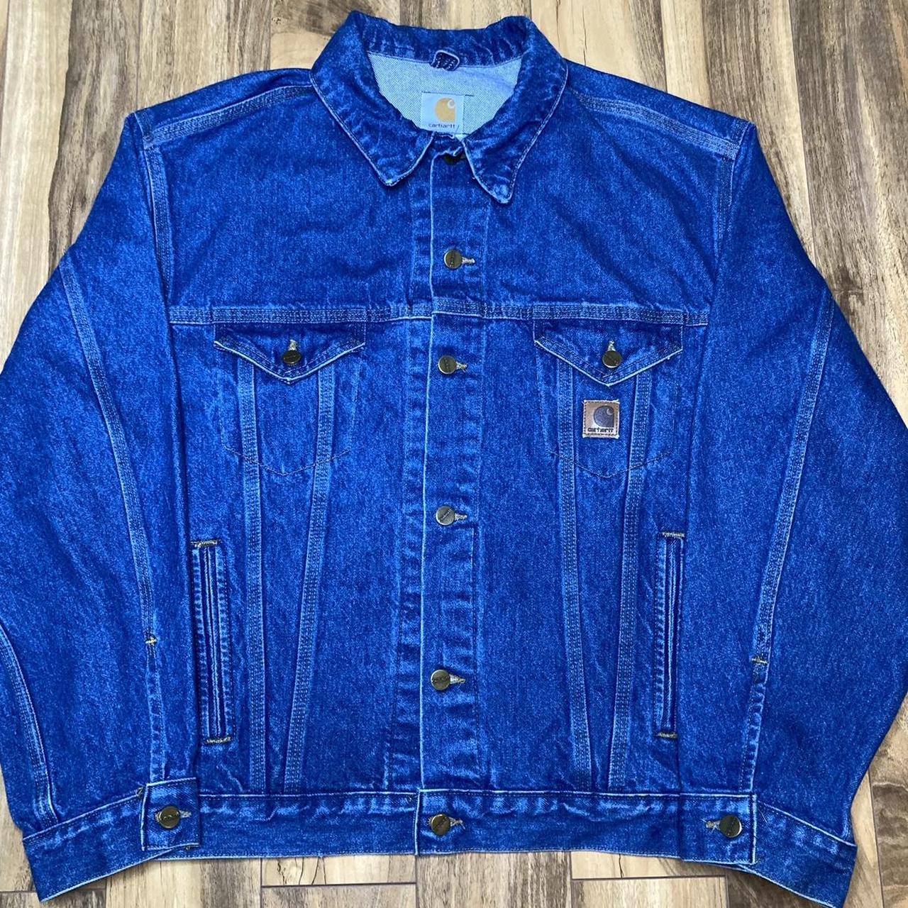 Carhartt Denim Jacket Pit to Pit: 28 Length:... - Depop
