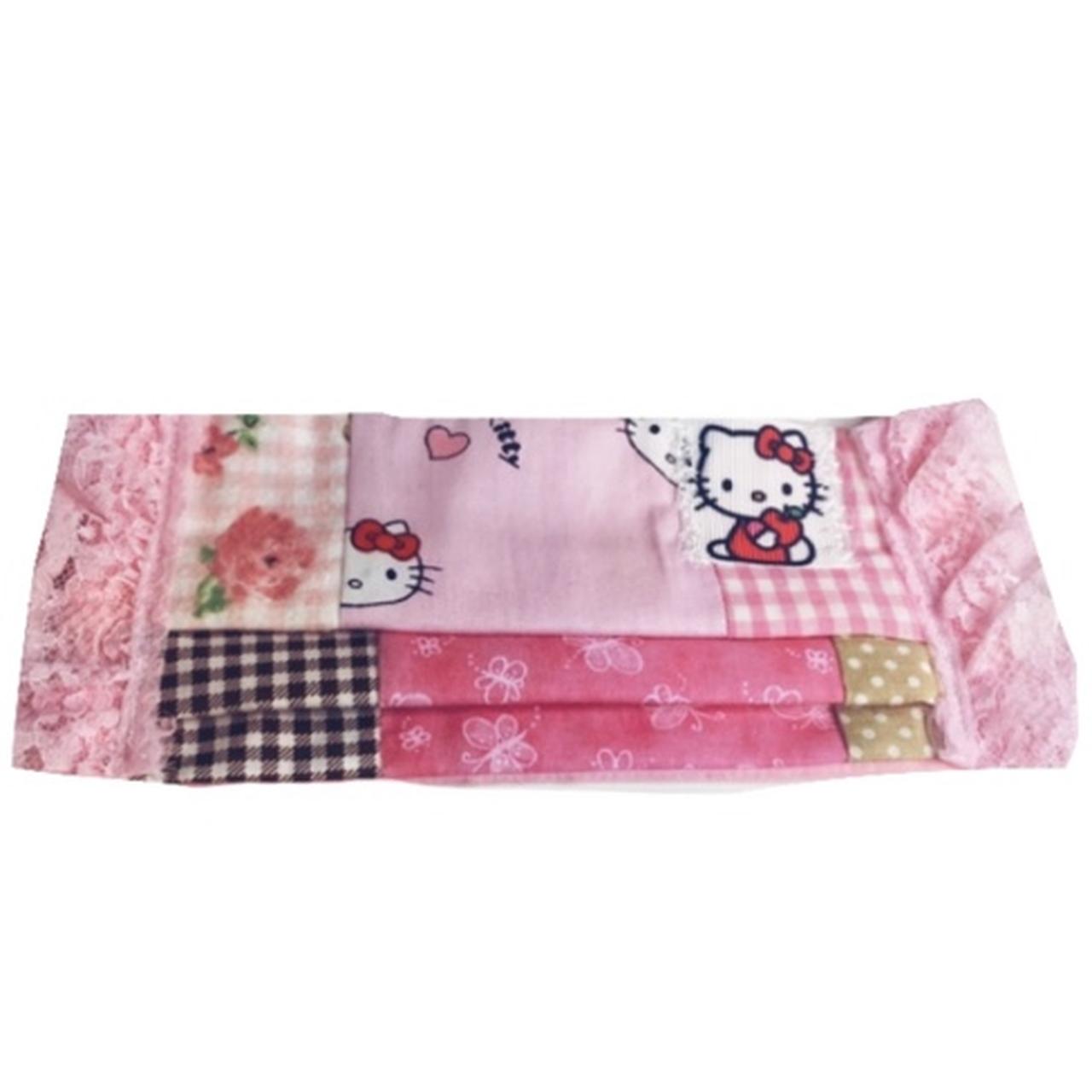 💕 hello kitty patchwork mask 💕 cottagecore sanrio... - Depop